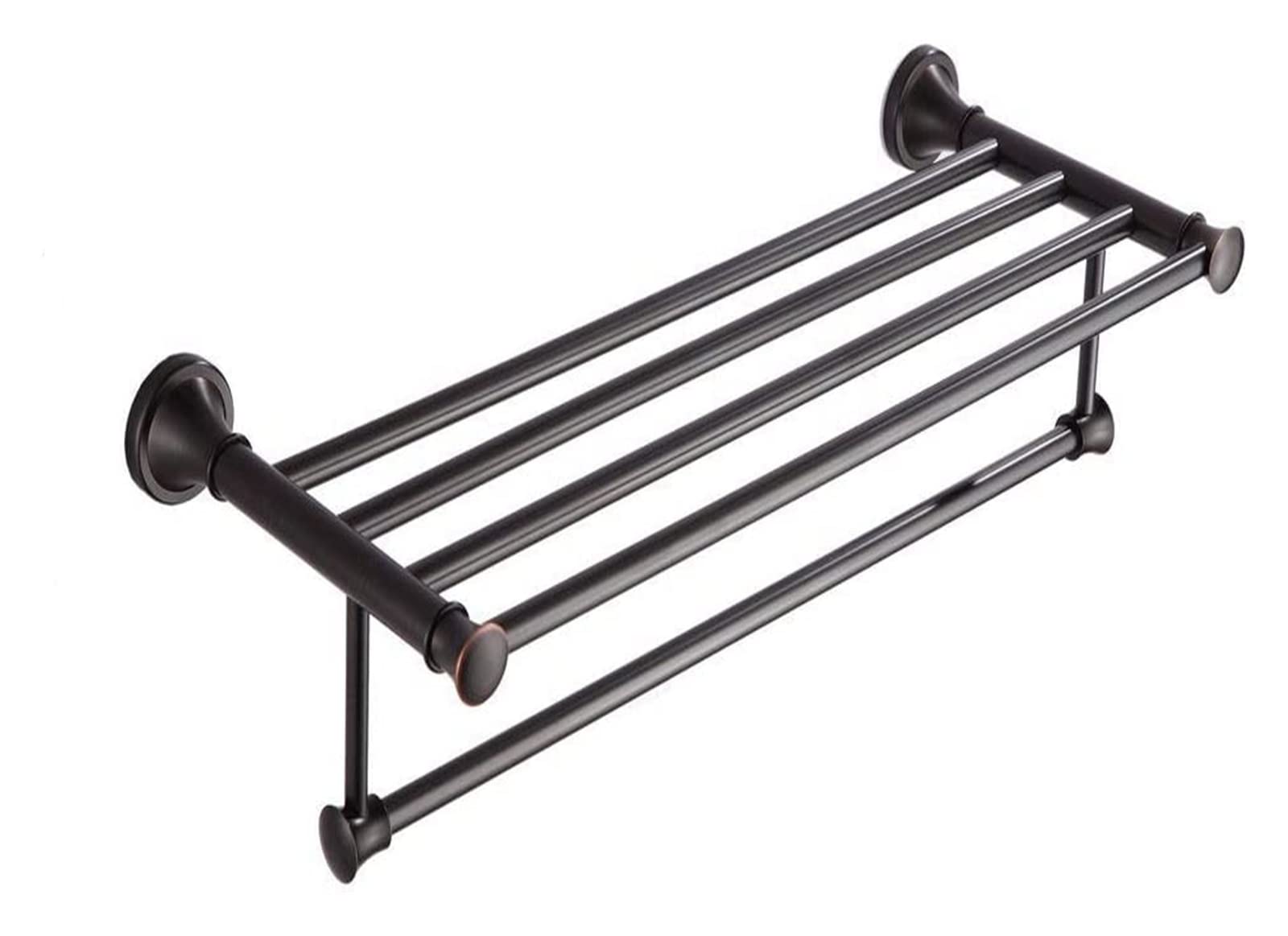 Towel Rails Solid Brass Towel Rack with Bar for Bathroom Shelf Wall Mounted, Oil Rubbed Bronze, 61.5 cm/Toilet Brush Set (Color : Toilet Brush Set) (Towel Shelf b)