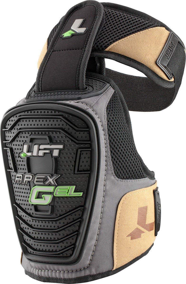 LIFT Safety Apex Gel Knee Guard (Black, One Size) - 1 Pair