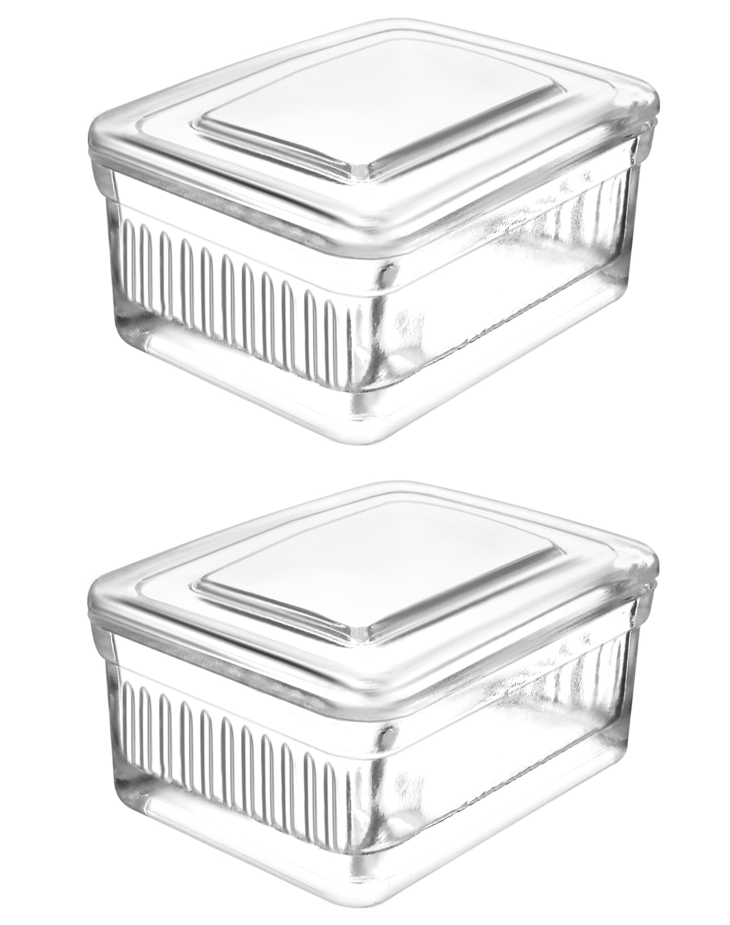 QWORK Glass Slide Staining Jar, 2 Pack Coplin Staining Jar for 10 Slides, Resistant to Staining from Eosin or Hematoxylin