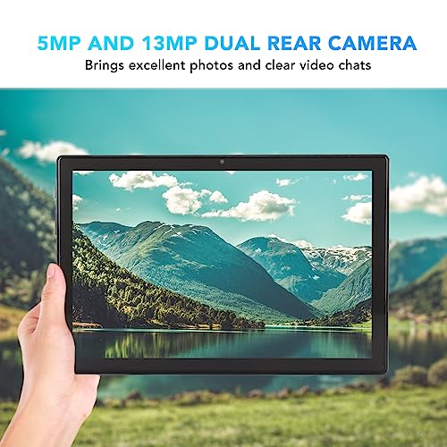HEEPDD 10.1 Inch Tablet, 100-240V 2GB RAM 32GB ROM Tablet PC 2.4G 5G WiFi Front 5MP Rear 13MP 1280x800 Resolution Multifunction for 8.1 for Reading (Gold)