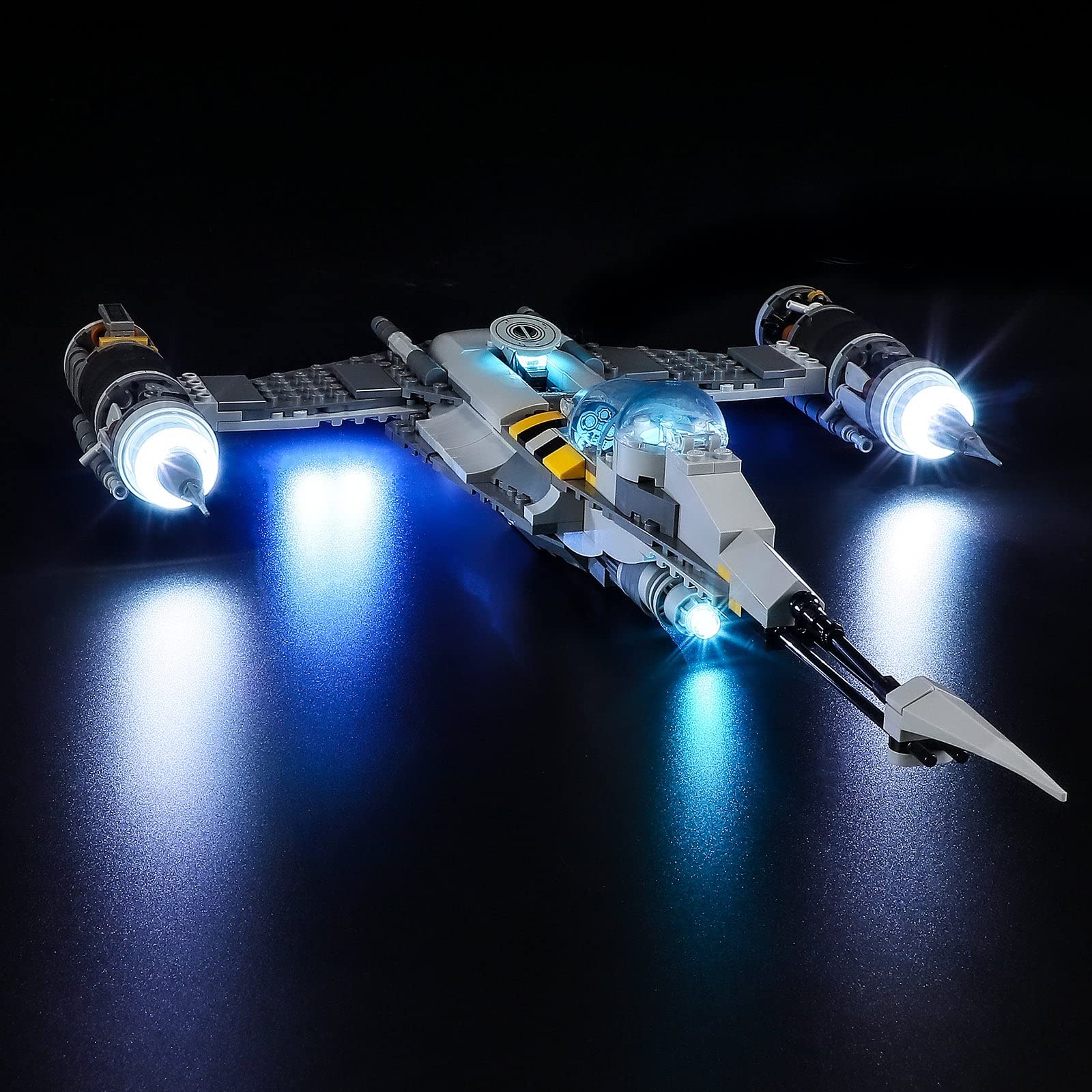 LED Light Kit ONLY - Compatible with Lego The Mandalorian s N 1 Starfighter 75325 - Lego Set NOT Included, Aftermarket Interlocking Building Lighting Accessories
