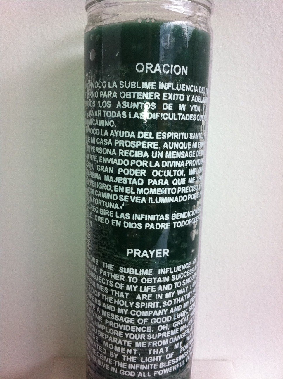 Road Opener (Abre Camino) 7 Day 1 Color Unscented Green Candle in Glass