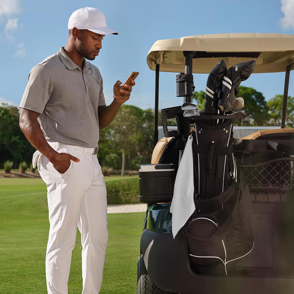 Garmin Approach Z82 Golf Range Finder with Slope - Golf Laser Rangefinder with Image Stabilization, GreenView, & 41K Courses - Bundle with PlayBetter Portable Charger & Microfiber Towel