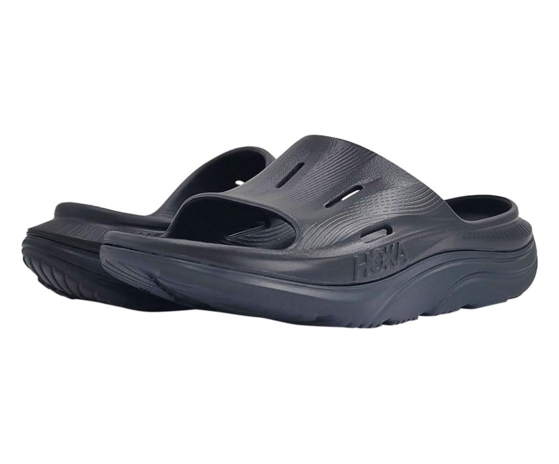 HOKA ONE ONE ORA Recovery Slide 3 Unisex Sandals Size 9, Color: Black/Black