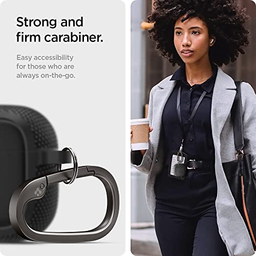 Spigen Classic Fit Designed for Airpods 3rd Generation Case with Keychain, Premium Fabric Airpods 3 Case (2021) - Black