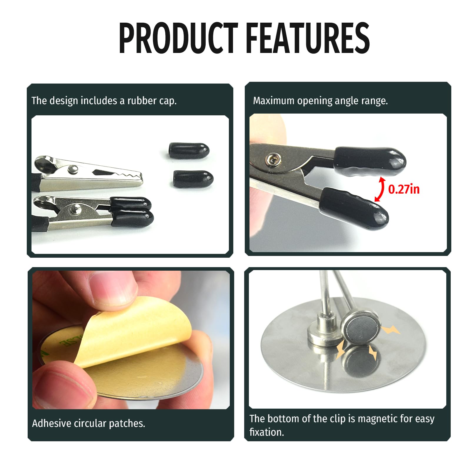 MAY.T 18PCS Magnetic Alligator Clip Stick with Metal Painting Stand Base Set Modeling Tools for Airbrush Hobby Model Parts