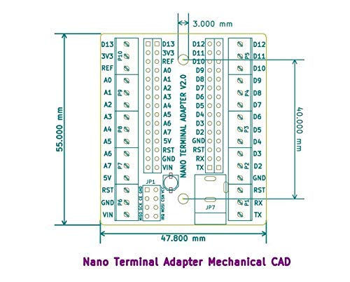 Emakefun Terminal Expansion Adapter Board Compatible with Arduino Nano V3.0 AVR ATMEGA328P with NRF2401+ Expansion Interface, DC Power Supply Interface (5PCS)