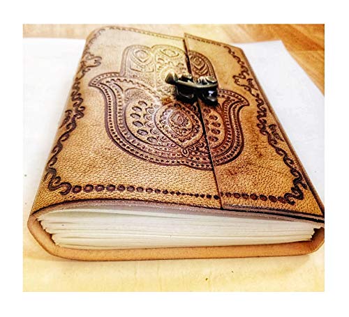 Dharma_craft DLEATHERCRAFTS Dragon Leather Journal | Leather Notebook Gift For Men & Women | Traveler Journal | 7x5 Leather Journal [Office Product]