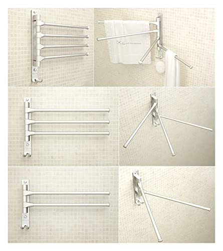 Towel BAR Rack Towel Shelfs,Space Aluminum Rotate Towel Rack Bathroom Towel Hanging Rod Bathroom Towel Rack Activity Towel Bar/C (Color : C)