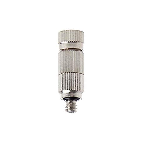 Metalwork 10 Pcs Stainless Steel Misting Nozzles For Outdoor Cooling Misting System, High Pressure Anti Drip Cleanable, 3/16" Thread (0.8mm)