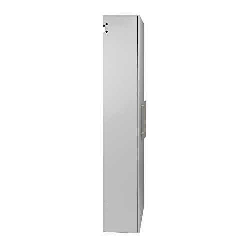 Prepac HangUps 24" Large Garage Cabinet, Bathroom Cabinet Wall Mount, Laundry Cabinet, Kitchen Wall Cabinet, Ideal for Garage, Kitchen and Laundry Organization 24" W x 72" H x 12" D, Light Gray