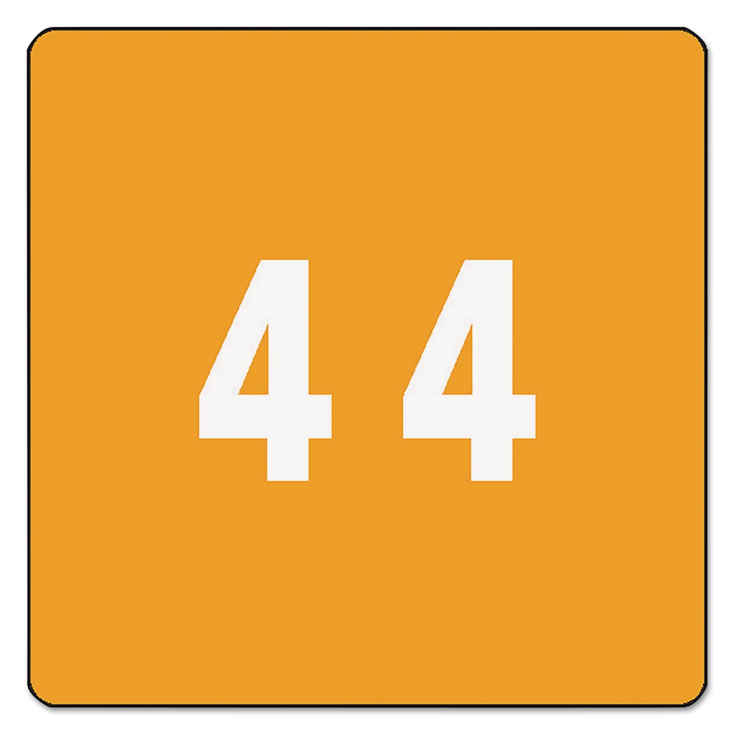 Smead DCC Color-Coded Numeric Label, 4, Label Roll, Orange, 250 Labels per Roll (67424)