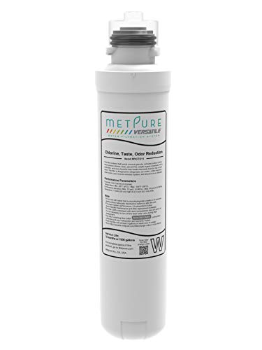 Metpure Inline Water Filter Quick Twist Cartridge Replacement Only. 1/4" for Refrigerator, Ice Maker, Coffee Maker, Reduces Bad Taste, Odor, Chlorine in Drinking Water.