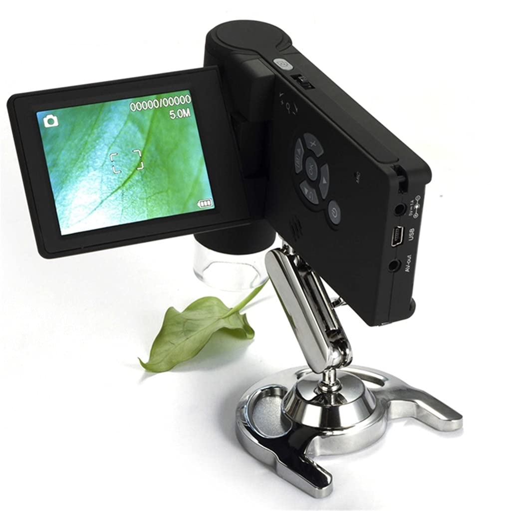 LXXSH 500X Mobile Digital Microscope 3'' LCD 5MP Foldable USB Lithium Battery 8 LED PC Magnifier Camera Tools