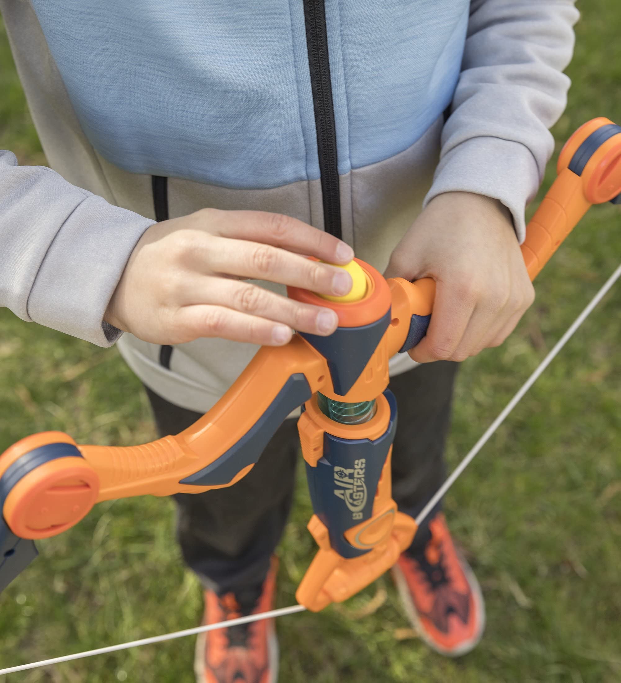 HearthSong Air Blaster Kids Safe Archery Set with Bow and 12 Soft Foam Balls That Shoot up to 20 Feet