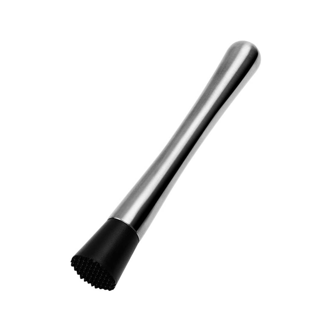 InfantLY Bright Stainless Steel Cocktail Muddlers With Grooved Nylon Head, Professional Bar Accessories - Create Delicious Fruit Based Drinks