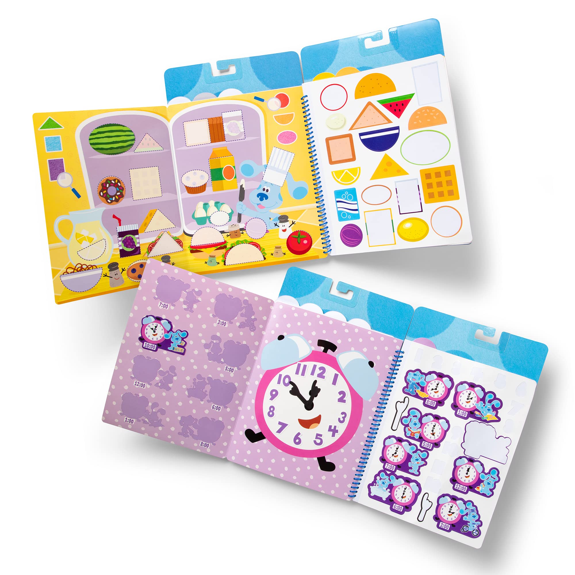 Melissa & Doug Blue’s Clues & You! Restickable Stickers 2-Pack (Shapes & Colors, Numbers & Letters)