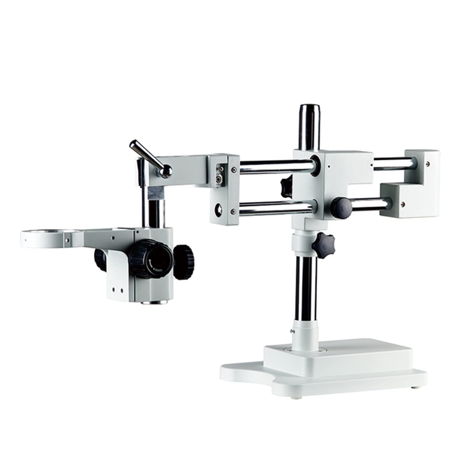 LXXSH Universal Double Boom Lab Industrial Zoom Trinocular Stereo Microscope Stand Holder Bracket Arm 76mm Microscopio Accessories (Color : A)