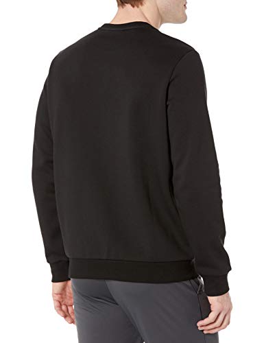 PUMA mens Essentials Fleece Crewneck Sweatshirt, Black, Large US