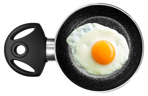 Pensofal Biostone Eggpan 1 Side Handle-Diameter 14 Cm, 0.6 Litres, Black
