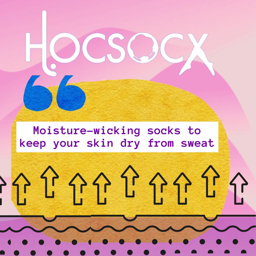 Hocsocx Bacon & Eggs Socks Performance Liner Moisture-Wicking Protection for Field Hockey, Ice Hockey, and Soccer