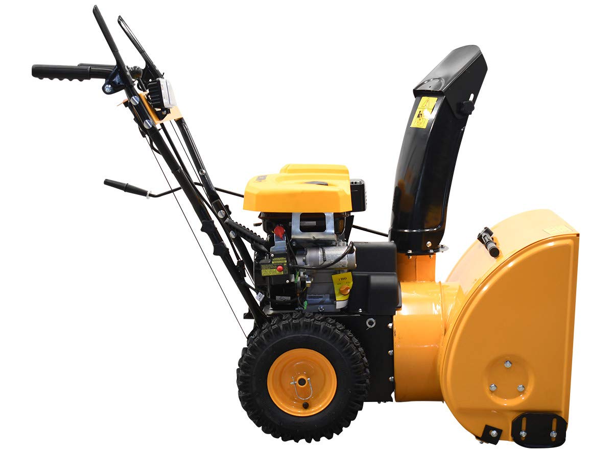 M Massimo Motor 24 inch Gas Snow Blower Thrower 2 Stage Shovel Walk Behind Heavy Duty (24 inch)