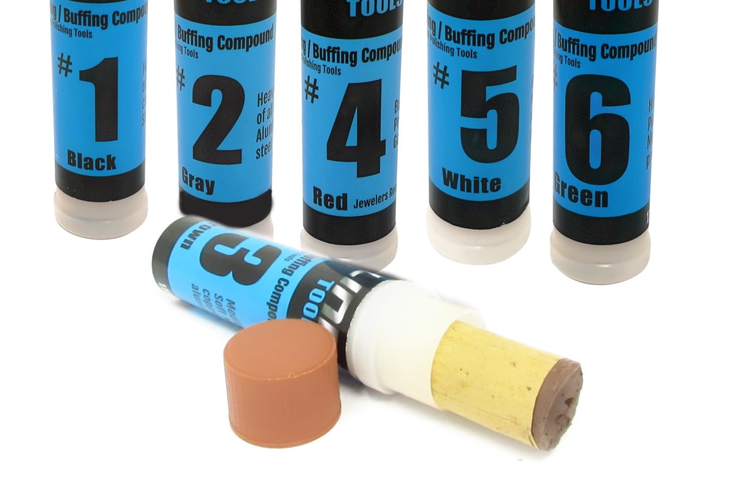 LINE10 Tools Buffing and Polishing Compound for Metal, Set of 6