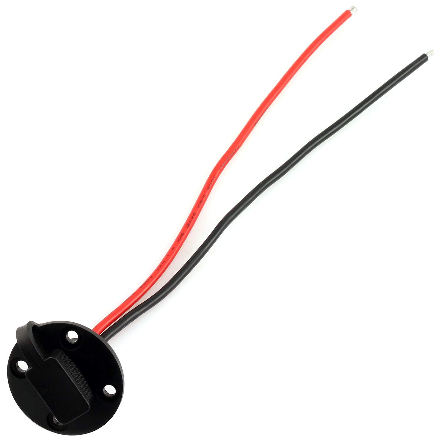 E-outstanding 1PCS SAE Weatherproof Socket Sidewall Port Single Head Line 25cm Solar Quick Connect Panel Mount 12AWG