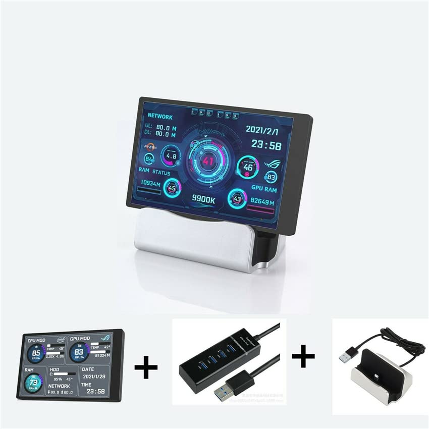 MOOKEENONE Secondary Screen Monitor Display IPS Full Viewing Angle 320x480