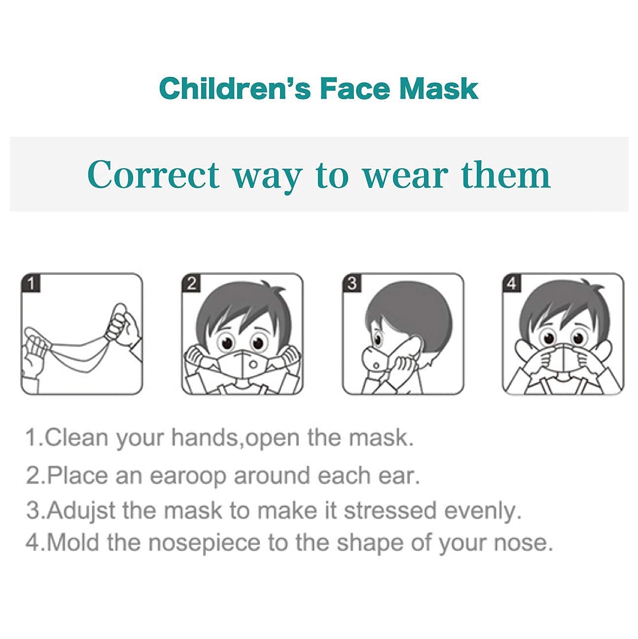 G-BOX Children's 5-Layer Particulate Respirator with Exhalation Valve (25 pcs, Individually Wrapped) (Plain White)