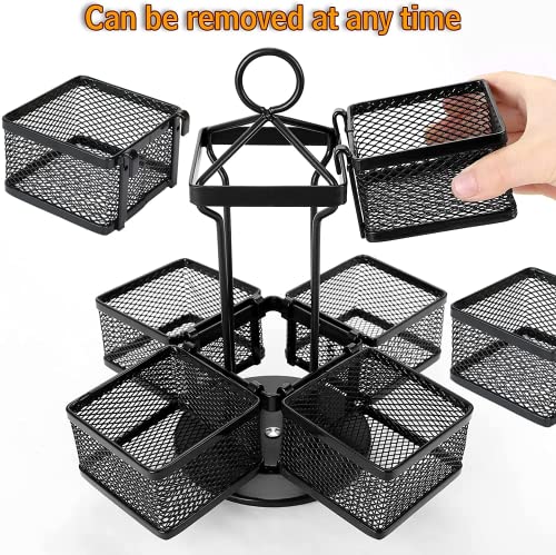 Tea Bag Storage and Organizer, 360° Rotatable 8 Compartments Tea Bag Storage Holder, 96 Teabags Container Stainless Steel Tea Bag Organizer Rack for Kitchen Counter Cabinet Tea and Coffee Box