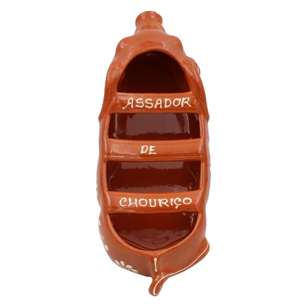 Traditional Portuguese Clay Terracotta Sleeping Pig Sausage Roaster, Made in Portugal Pottery