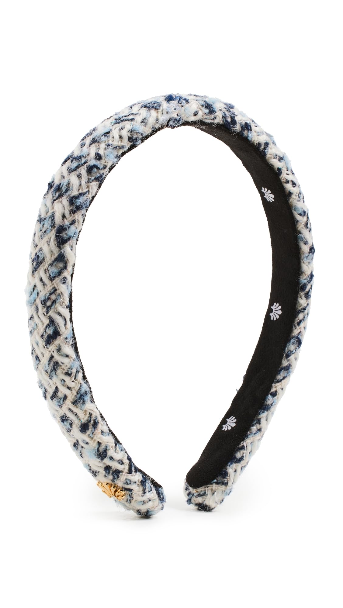 Lele Sadoughi Women's Tweed Gigi Headband, Navy, Blue, Plaid, One Size