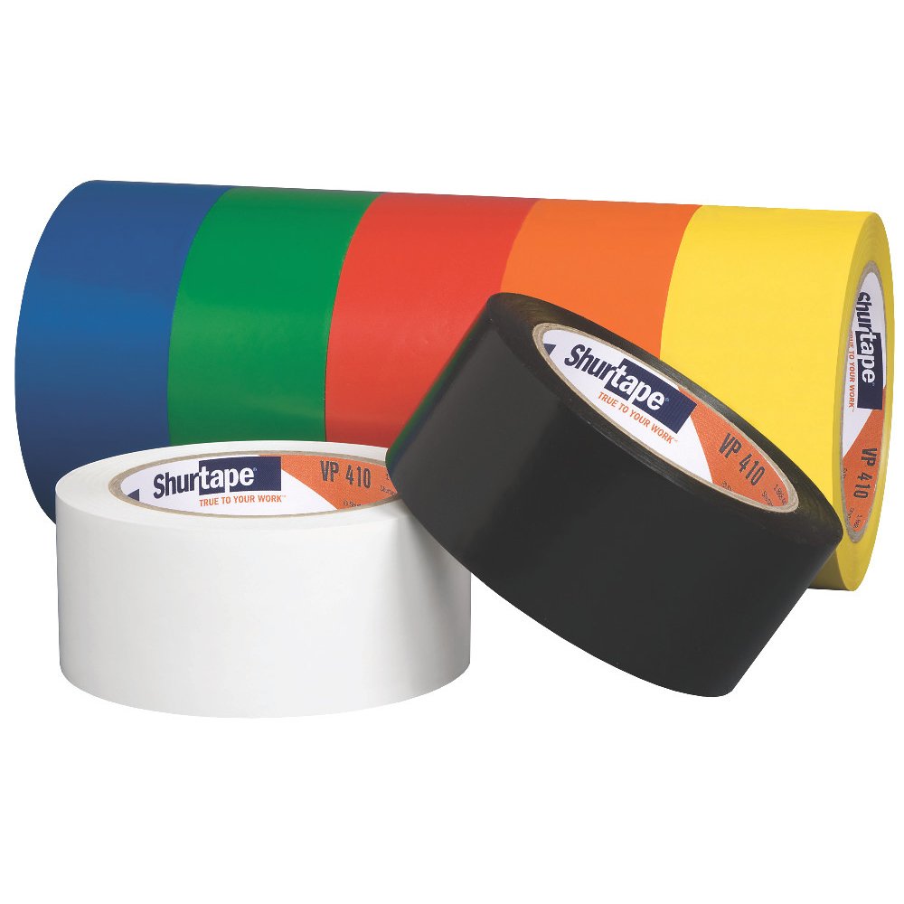 Shurtape 202810 VP-410 Vinyl Film Tape: 2" x 36 yd., black