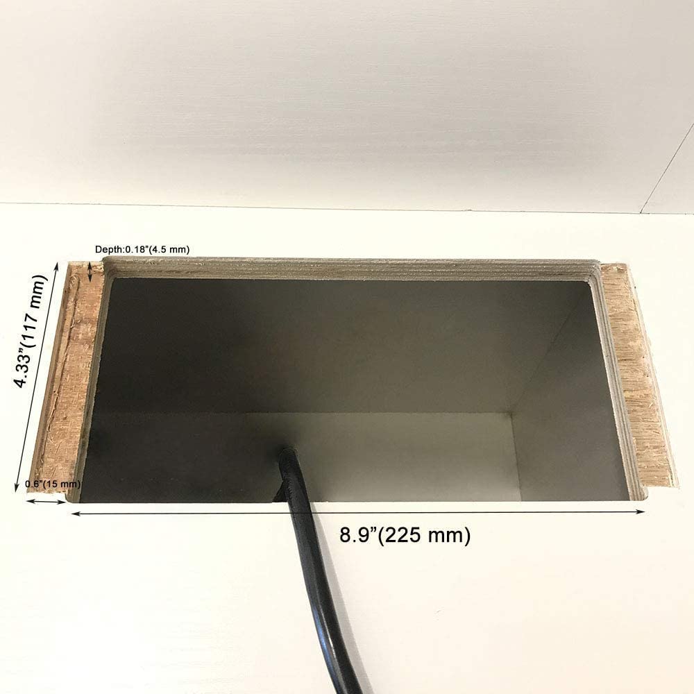 Zeshan Pop up Outlet Desktop Connection Box with 2 Independent Power, USB, RJ45, VGA, HDMI, 3.5 mm Audio for Office Black