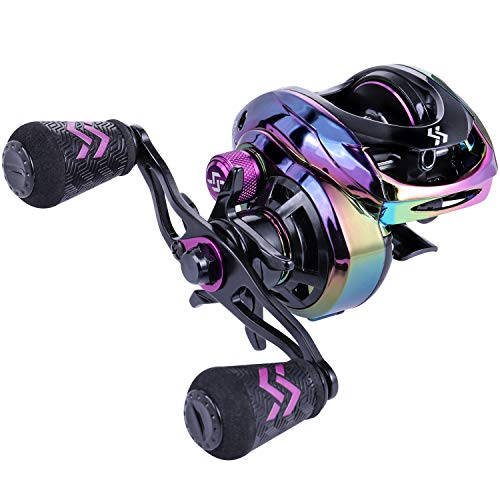 Sougayilang Baitcasting Reels - Colorful Fishing Reel, 8.0:1 Gear Ratios, 9+1 BB, Magnetic Braking System - Right