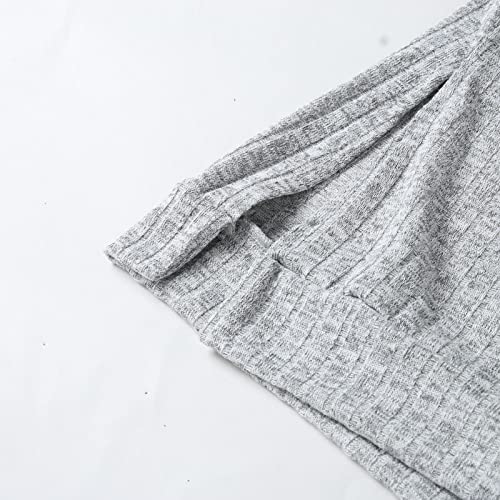 FMCHICO Men's Hooded Warm Coat Winter Parka Jacket Gray