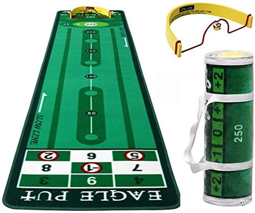 Golf Putter Mat Golf Training Equipment Indoor Foldable Golf Green Golf Putting Exerciser Office Putter Practice Blanket Golf Practice Aids, Gift for Friends (Size : 30 * 300cm)