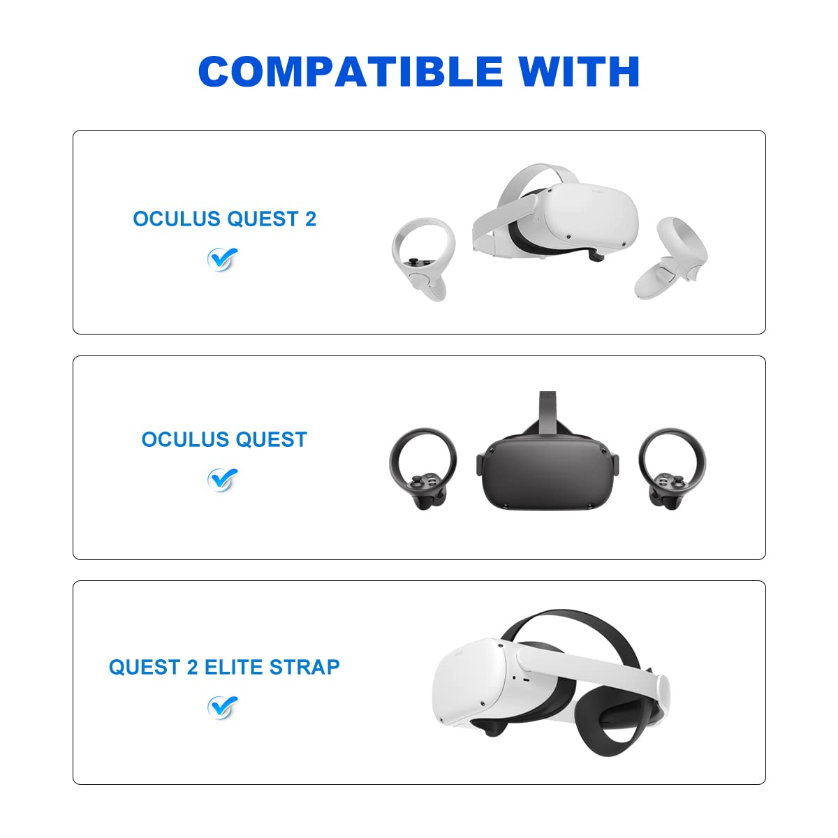 Lenink VR Wall Mount, Headset and Controller Wall Holder Hook Compatible with Oculus/Meta Quest 2,Quest and Elite Strap (White)