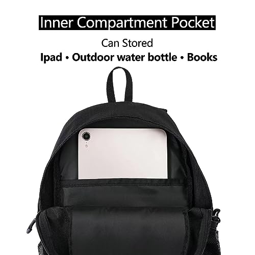 Soulelite Original Design 10L Hiking Backpack, Cycling Shoulder Bag, Lightweight Outdoor Travel Backpack - Suitable for Travel, Camping, Cycling(BLACK)