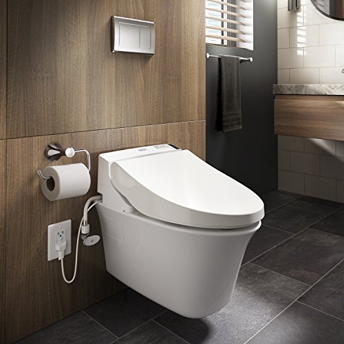 TOTO SW2043#01 C200 WASHLET Electronic Bidet Toilet Seat with Premist and SoftClose Lid, Round, Cotton White