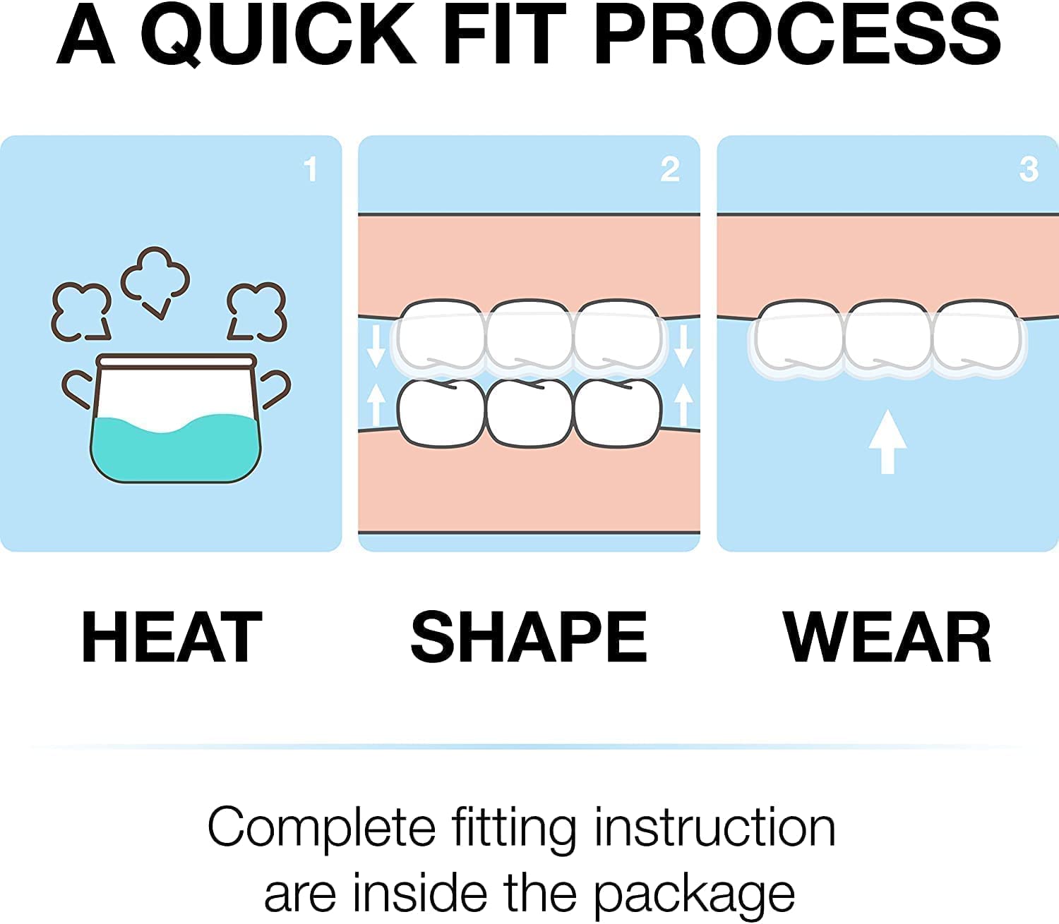 Mouth Guard for Grinding Teeth, Mouthpiece for Cleaning Teeth,Comfort fit for Your Teeth, Moldable Mouth Guard for Clenching Teeth at Night