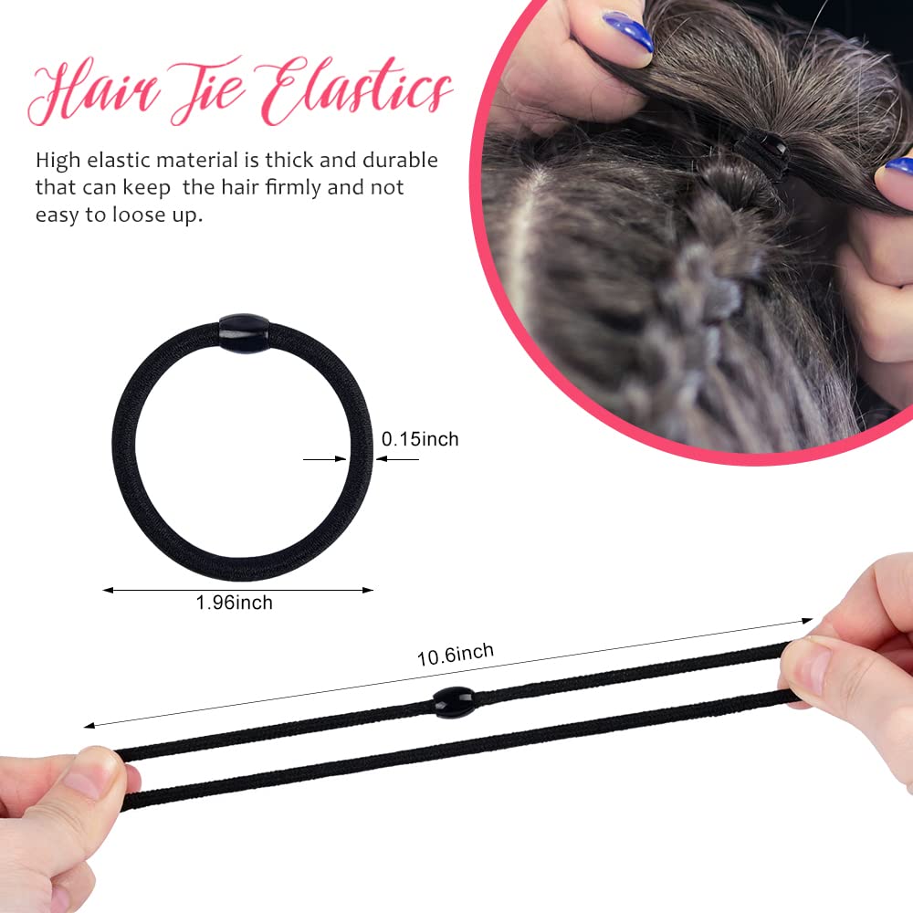 TsMADDTs Topsy Tail Hair Tools, 4 Pcs Hair Loop Styling Tool, Pink, 10pcs Hair Ties
