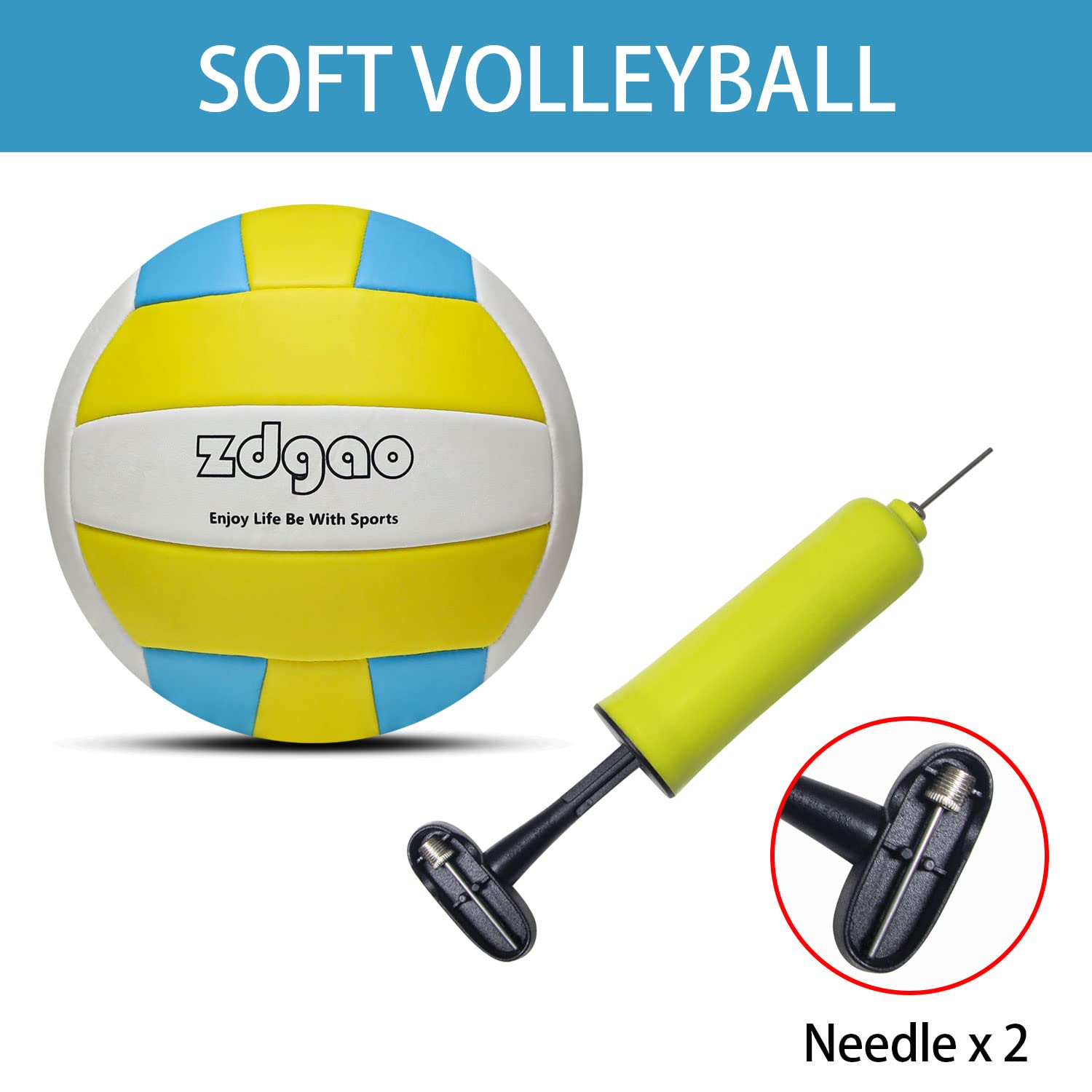 G&S Volleyball and Badminton Set for Backyard and Outdoors with Easy Set-up Volleyball Net + 4 Pro Badminton Rackets + Carrying Bag + Volleyball + Ball Pump, Complete Bundle