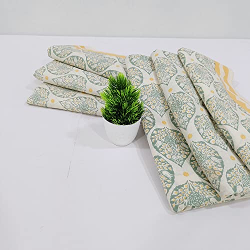 Trade Star Beautiful Indian Hand Block Print Natural Dye 100% Cotton Sewing, Crafting Fabric (Pattern - 3)
