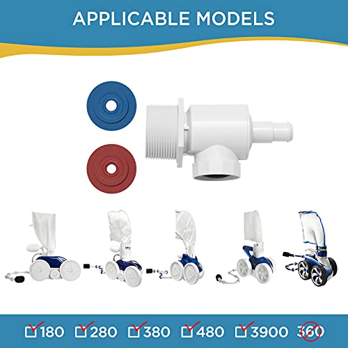 Makhoon 9-100-9001 UWF Connector Assembly Compatible with Polaris Zodiac 380, 280, 180 Pool Cleaner Replacement Universal Wall Fitting Connector Assembly Part (1)
