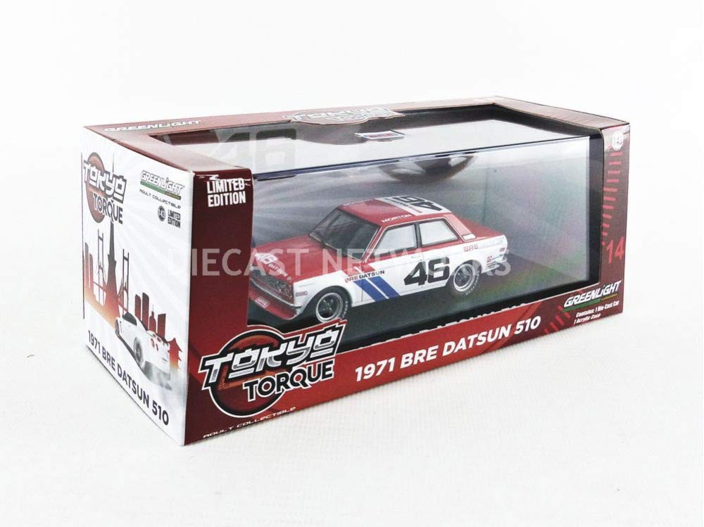 Greenlight 86335 1: 43 Tokyo Torque - 1971 Datsun 510 - #46 Brock Racing Enterprises (BRE) - John Morton