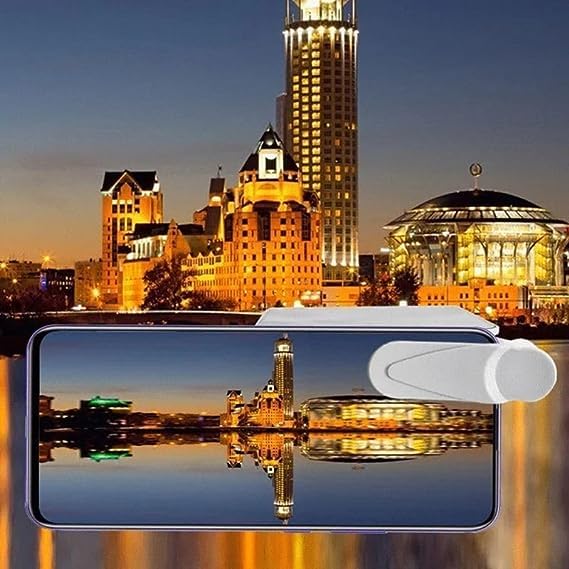 Smartphone Camera Mirror Reflection Clip Kit, 2023 New Adjustable Phone Camera Mirror Reflection Clip Kit, Mirror Reflection Clip Kit, Mirror Reflection for Phone Camera (White)