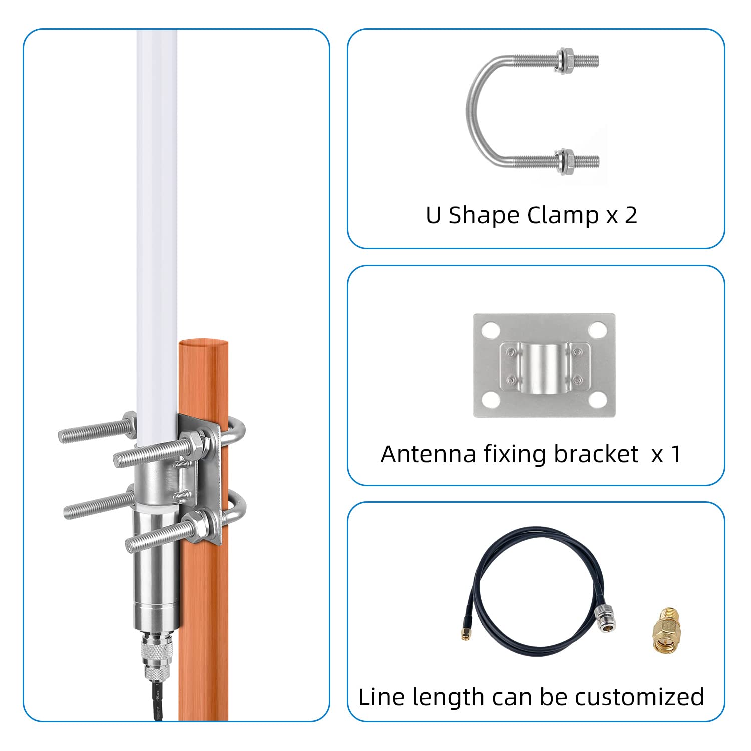 TUOSHI Lora Fiberglass Antenna 915mhz outperforms 5.8dbi Helium Antennas for MNTD RAK V2 Nebra Bobcat 300 Sensecap M1 HNT Helium Hotspot Miner SyncroBit Gateway