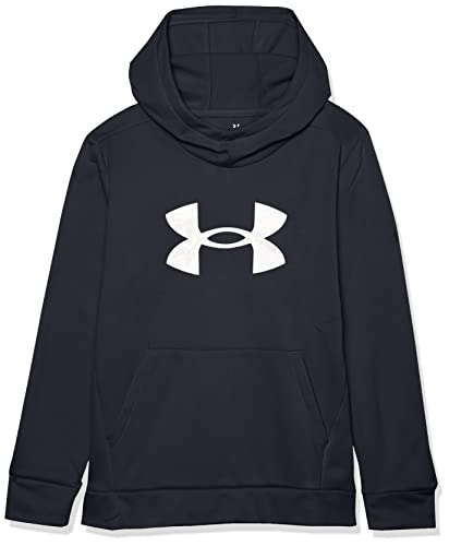Under Armour Girls Armour Fleece Glitter Hoodie , (001) Black / / White , Youth X-Large